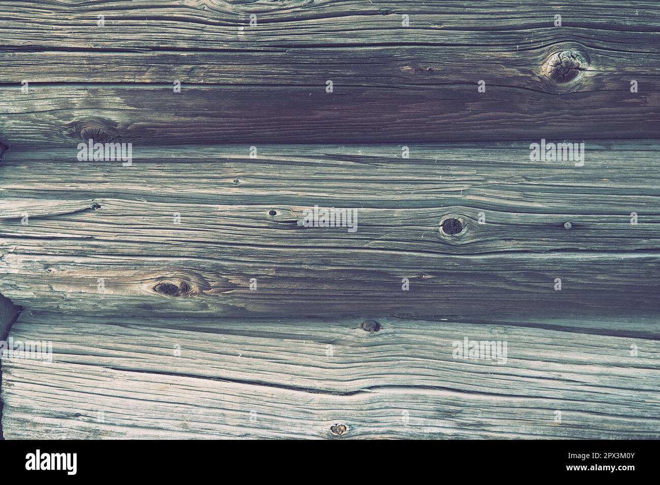 Background horizontal logs. Wooden background from shabby boards and ...