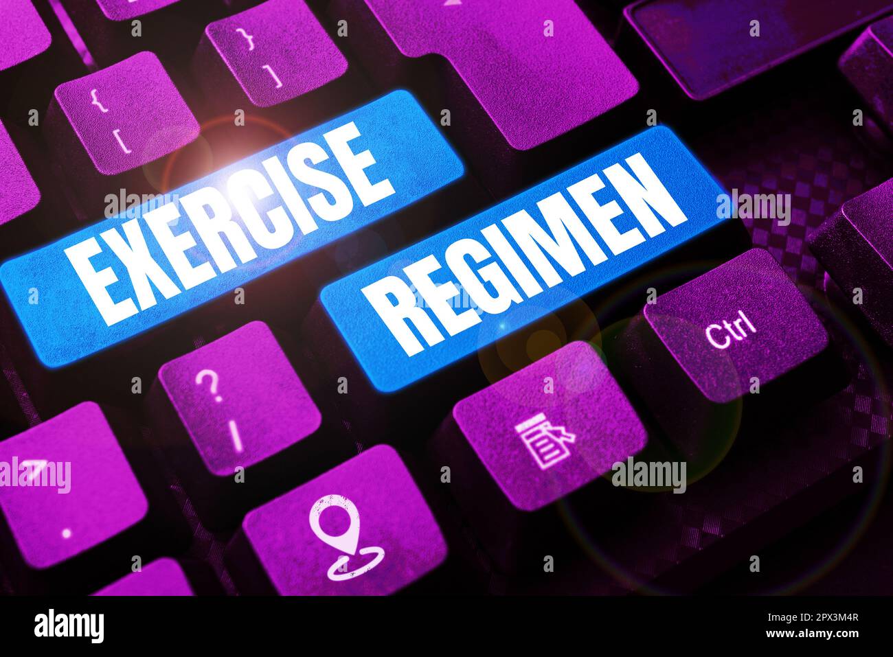 Text sign showing Exercise Regimen, Word for move body energetically in ...