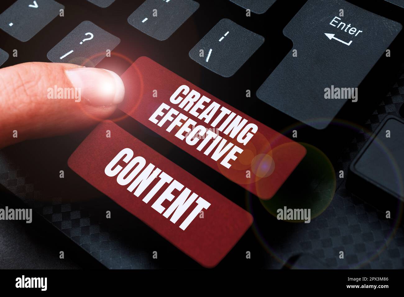 Hand writing sign Creating Effective Content, Concept meaning Valuable ...