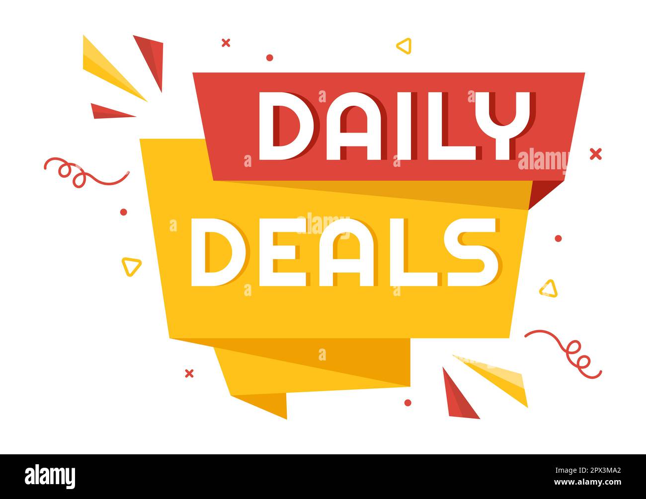 Daily Deals of The Day with Decorative Lettering Text Style for Poster ...