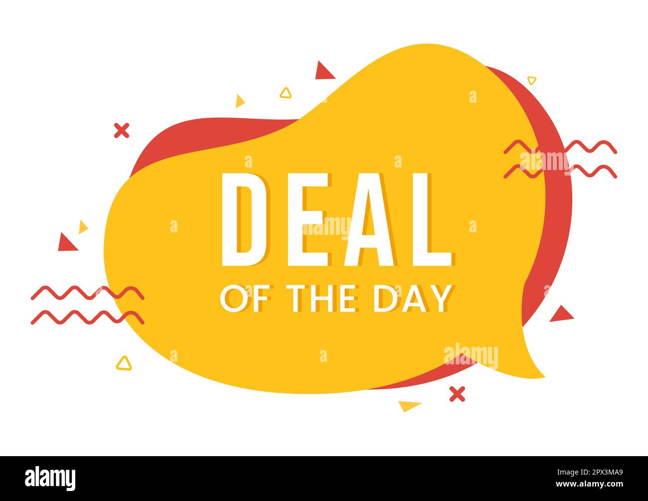 Daily Deals of The Day with Decorative Lettering Text Style for Poster ...