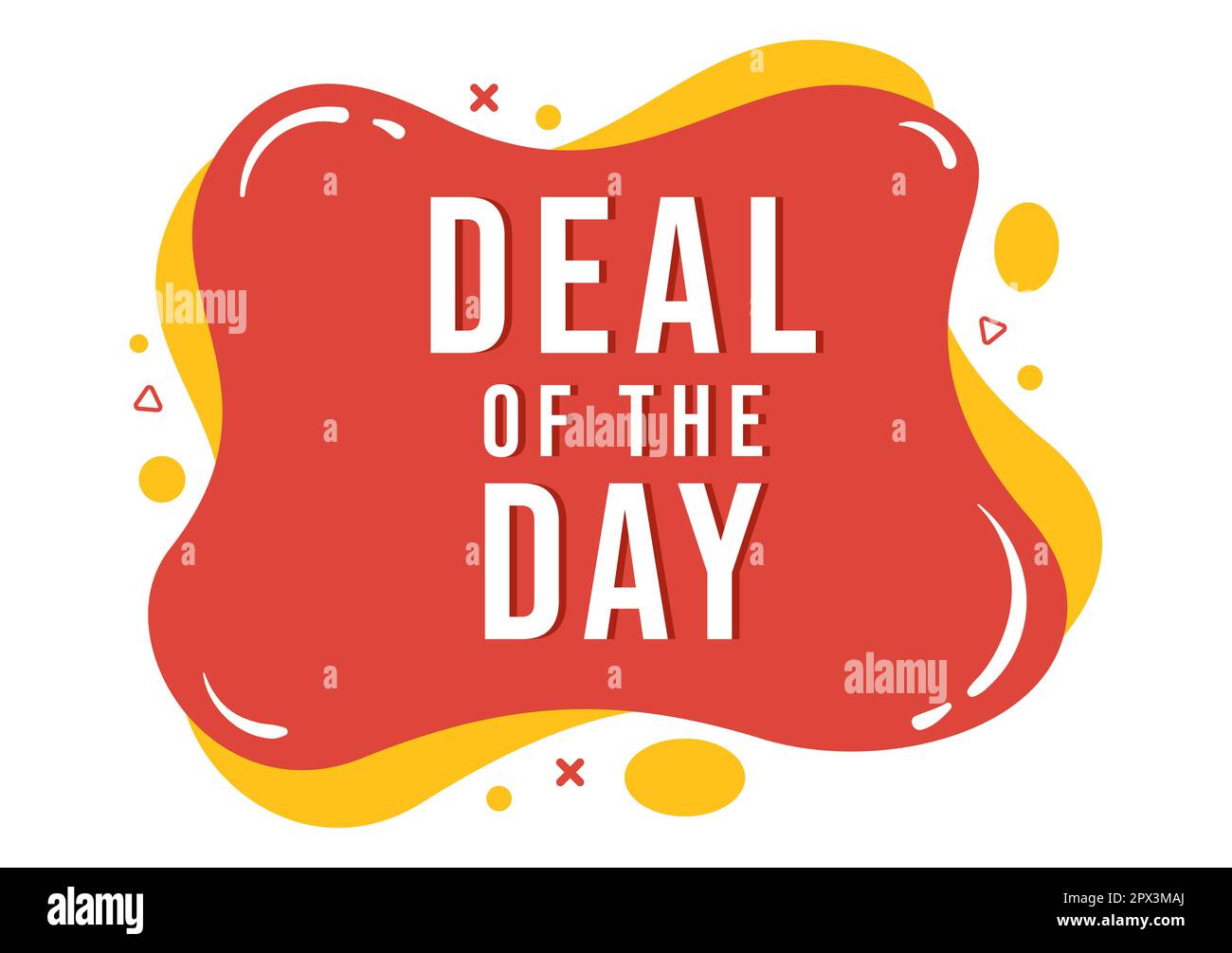 Daily Deals of The Day with Decorative Lettering Text Style for Poster ...