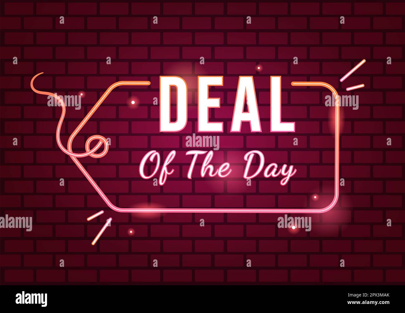 Daily Deals of The Day with Decorative Lettering Text Style for Poster ...