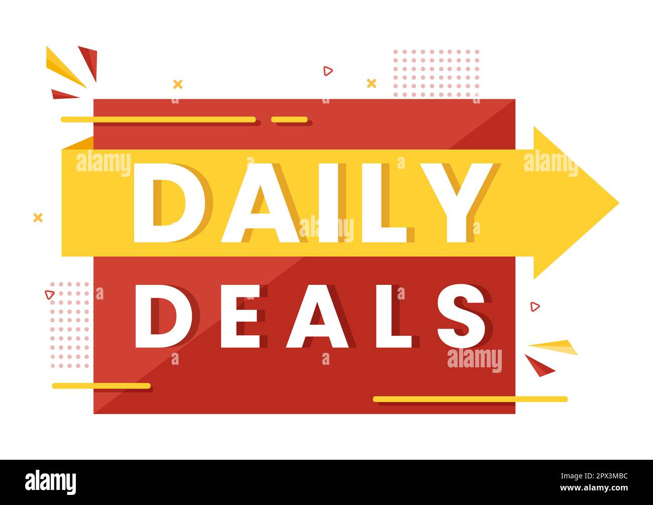 Daily Deals of The Day with Decorative Lettering Text Style for Poster ...