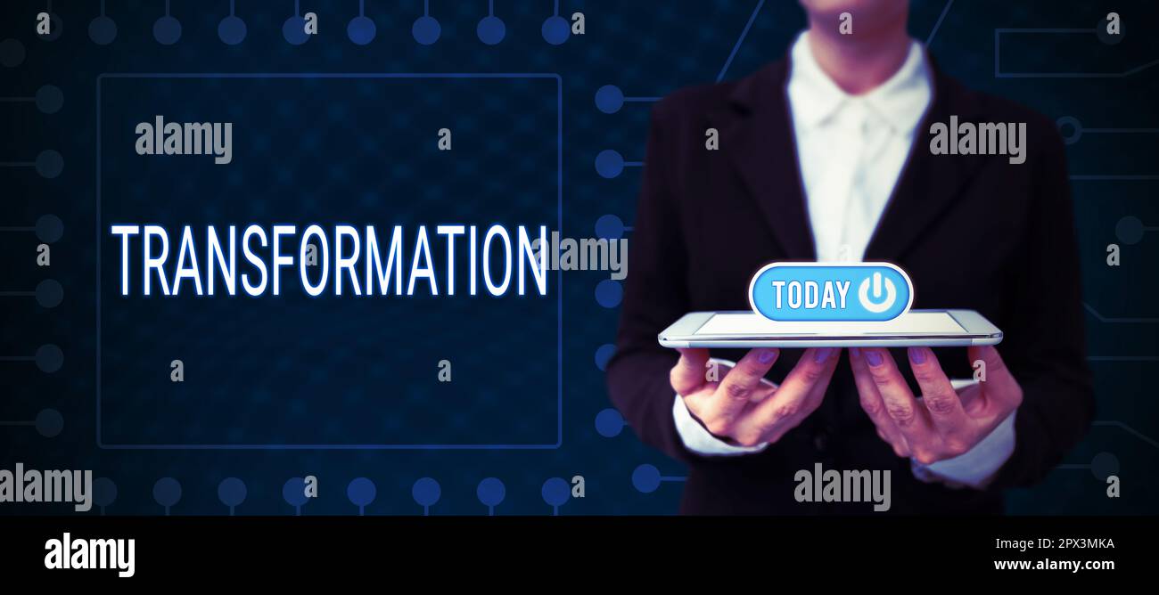 Inspiration showing sign Transformation, Business approach A marked ...