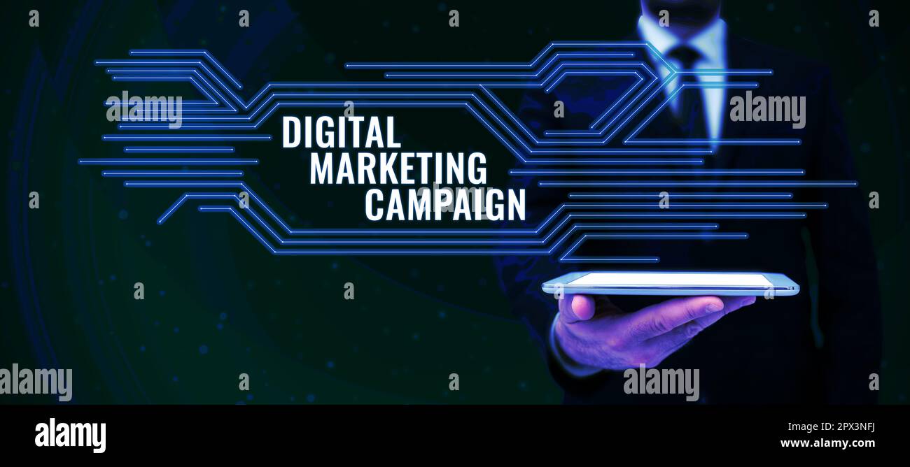 Conceptual caption Digital Marketing Campaign, Word for Social media ...