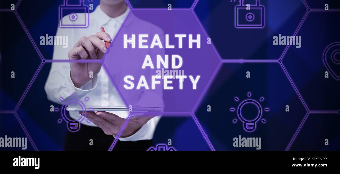 Handwriting text Health And Safety, Business showcase Taking the ...