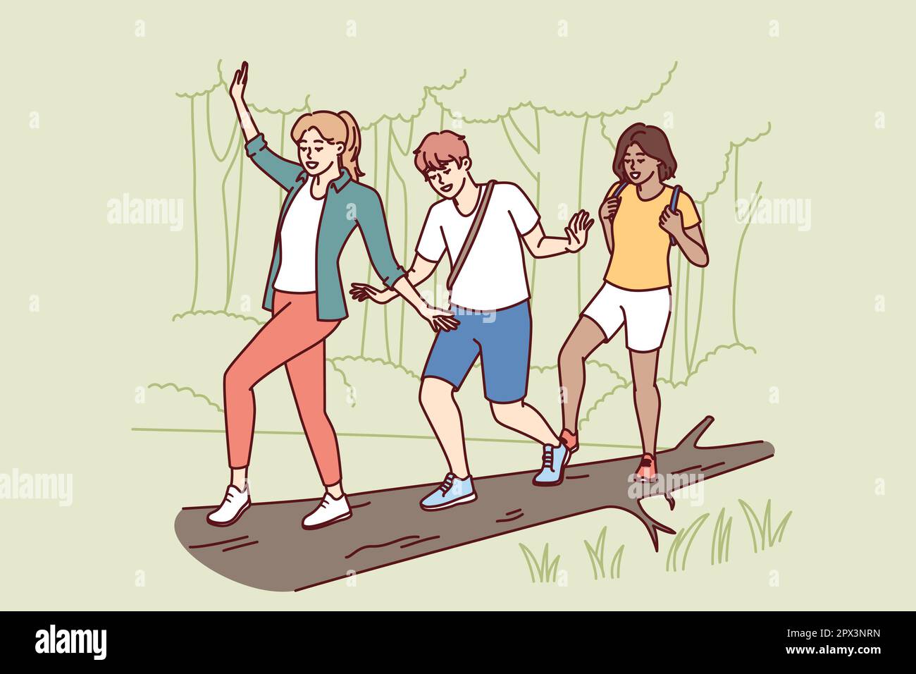 Log across trail Stock Vector Images - Alamy