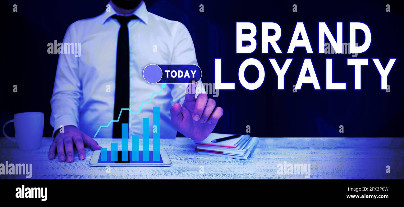 Hand writing sign Brand Loyalty, Business idea Repeat Purchase ... Hand writing sign Brand Loyalty, Business idea Repeat Purchase ...