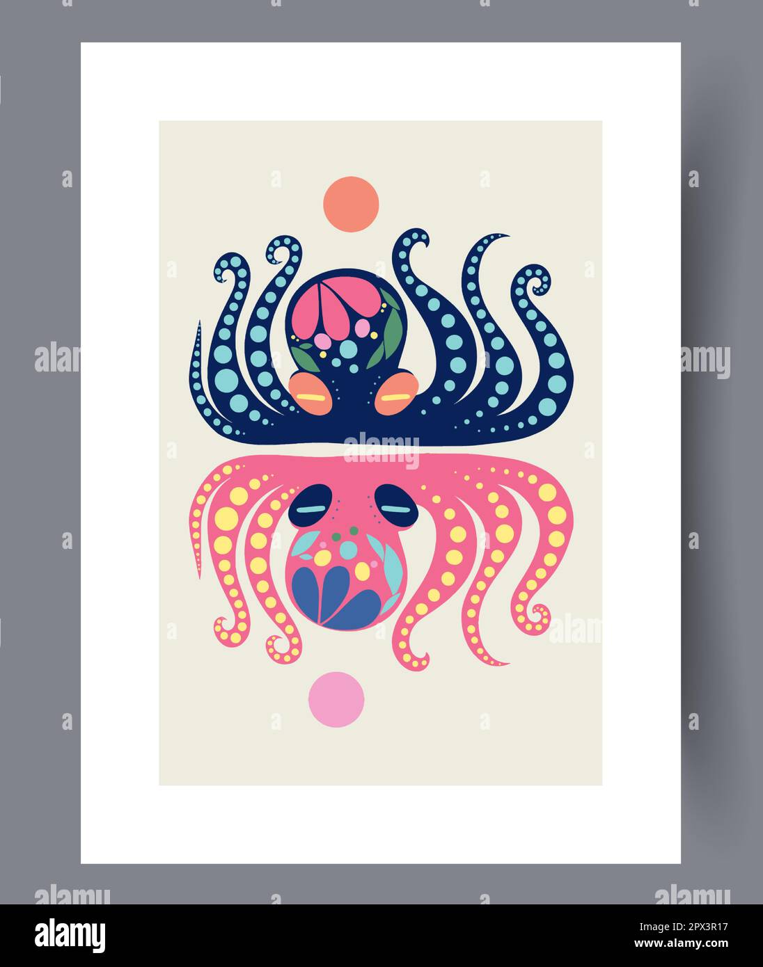 Octopus composition Stock Vector Images - Alamy