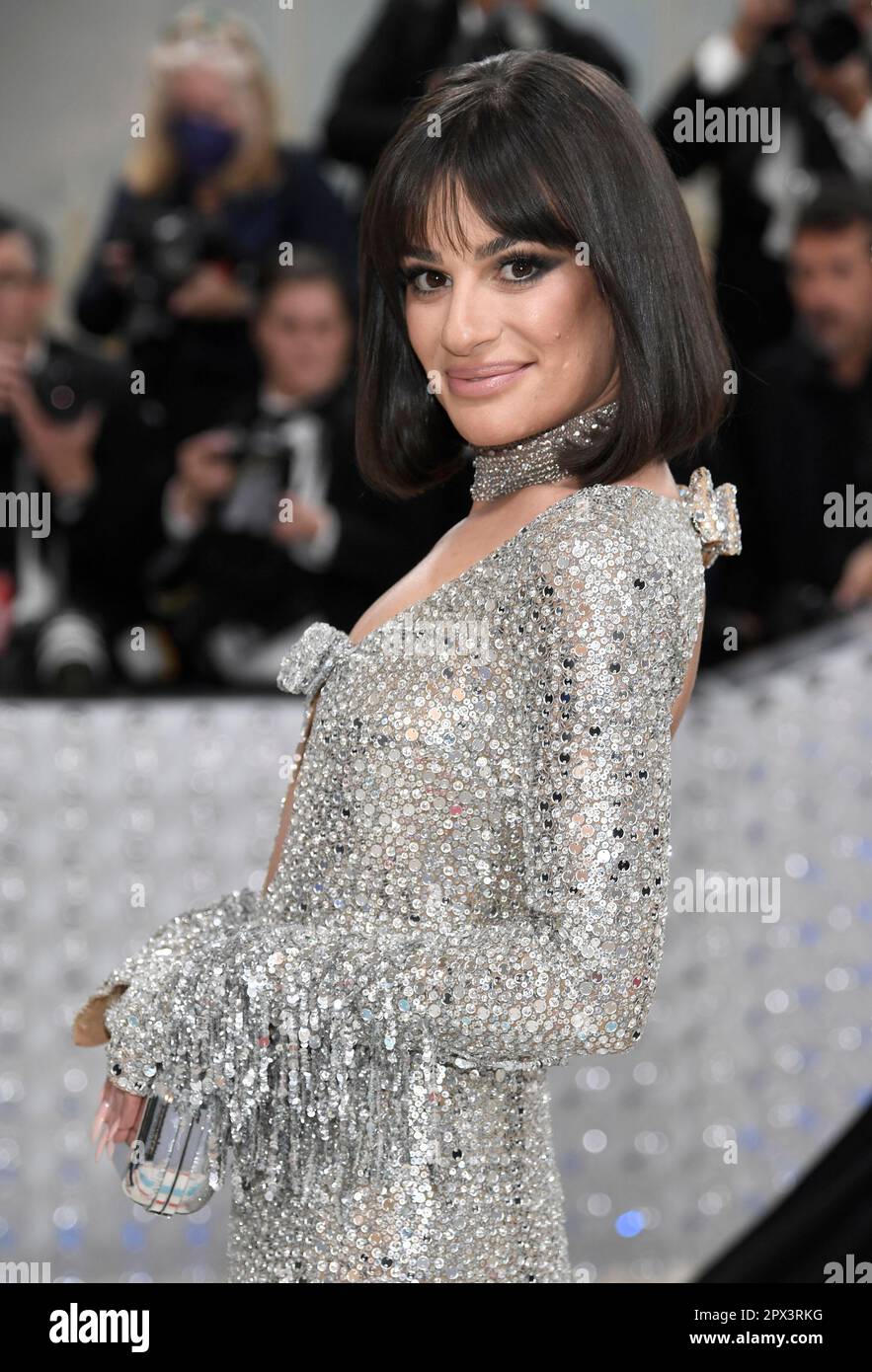 Lea Michele attends The Metropolitan Museum of Art's Costume Institute ...