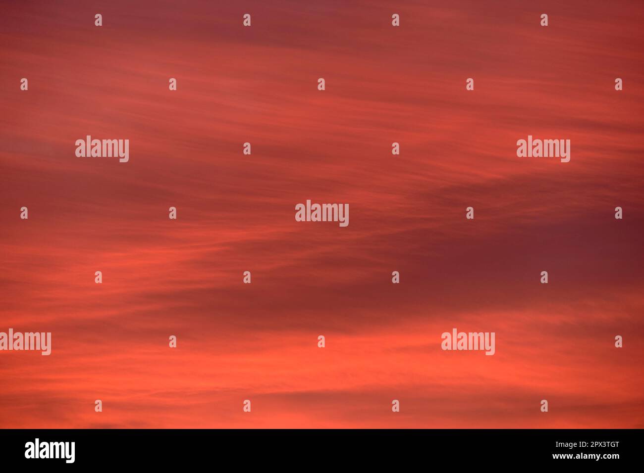 Sunset. Heaven, orange sky Sun rays Wallpaper Clouds Stock Photo - Alamy