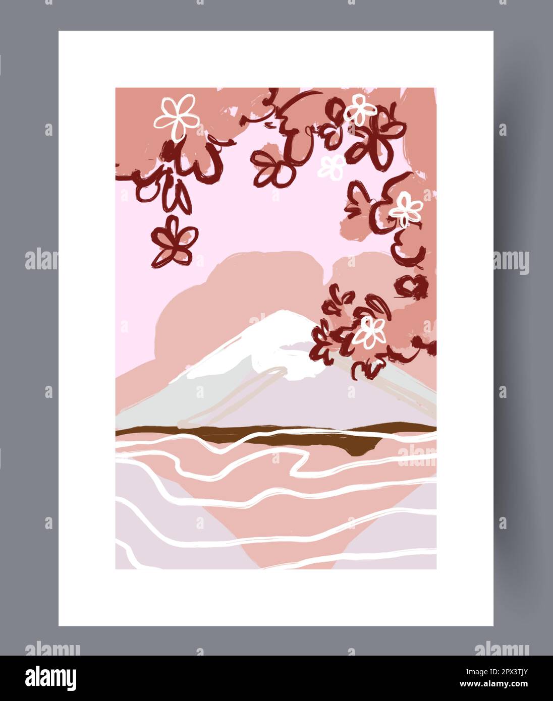 Fujiyama drawing hi-res stock photography and images - Alamy