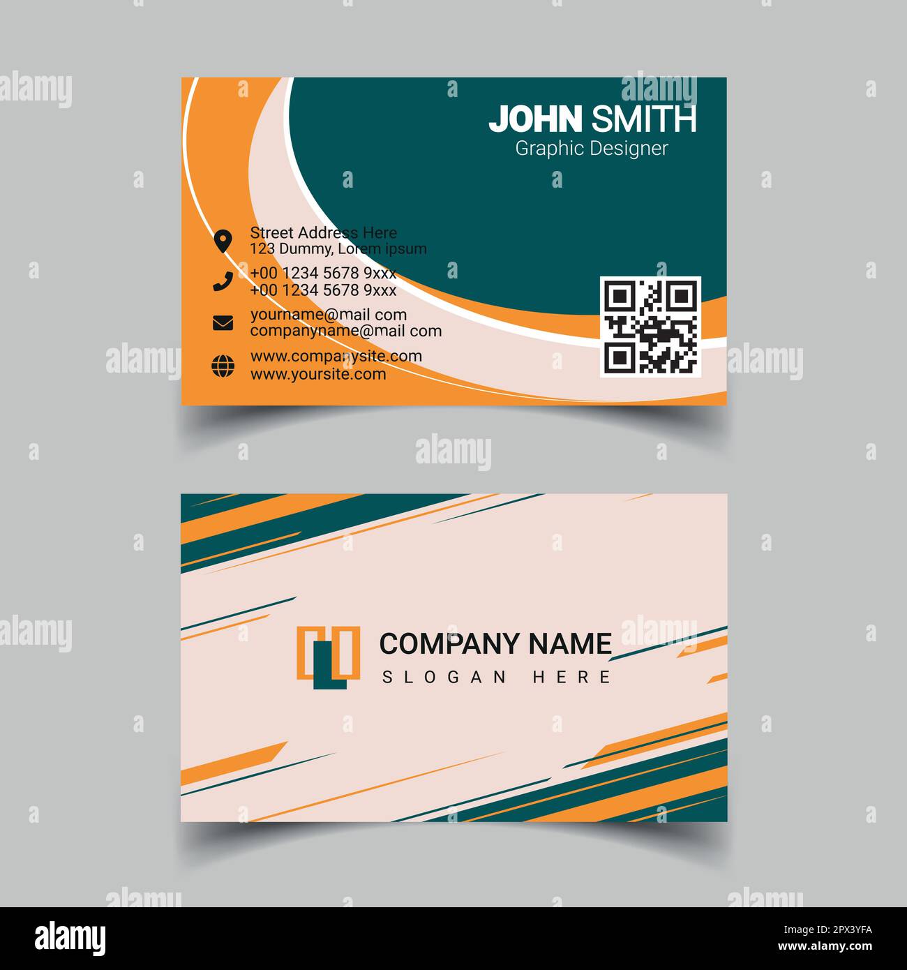 Graphic Designer Visiting Cards Design Vectors