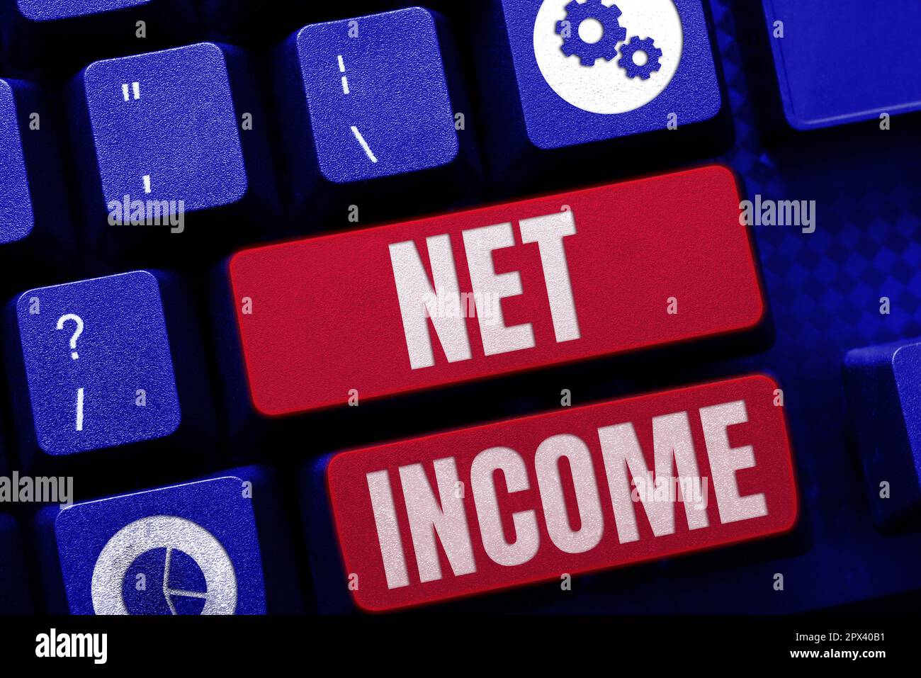 Sign displaying Net Income, Internet Concept the gross income remaining ...