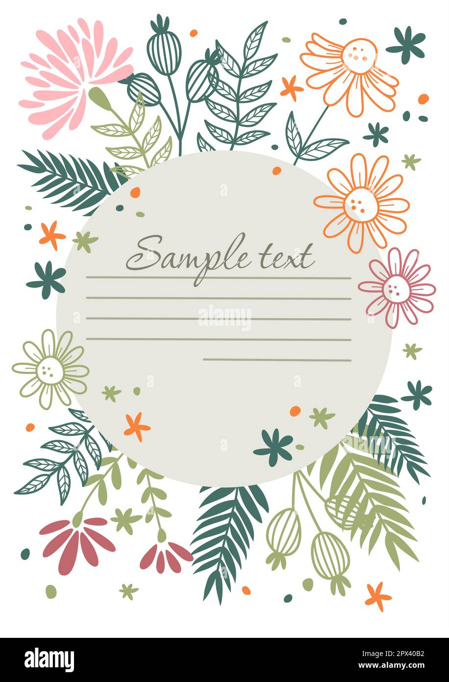 Universal floral template Cut Out Stock Images & Pictures - Alamy