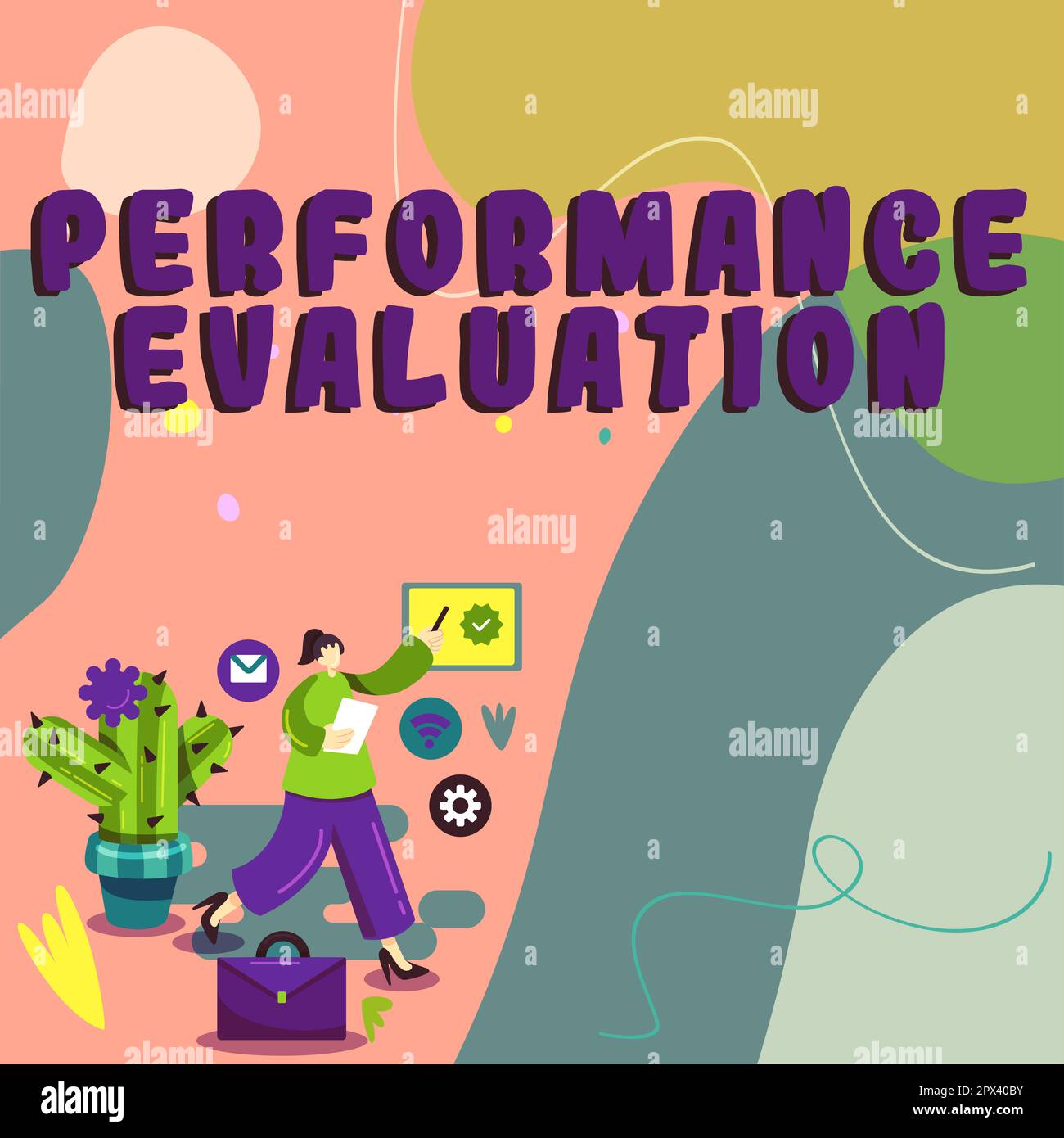 Text caption presenting Performance Evaluation, Concept meaning the ...