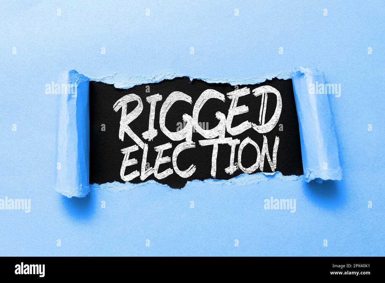 Text caption presenting Rigged Election, Concept meaning Manage ...