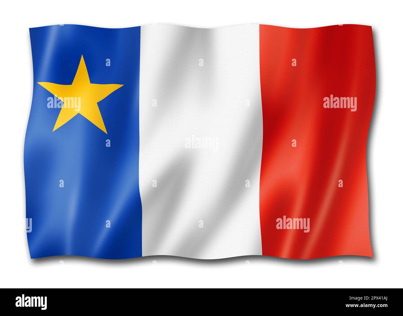 3d flag of the acadia hi-res stock photography and images - Alamy