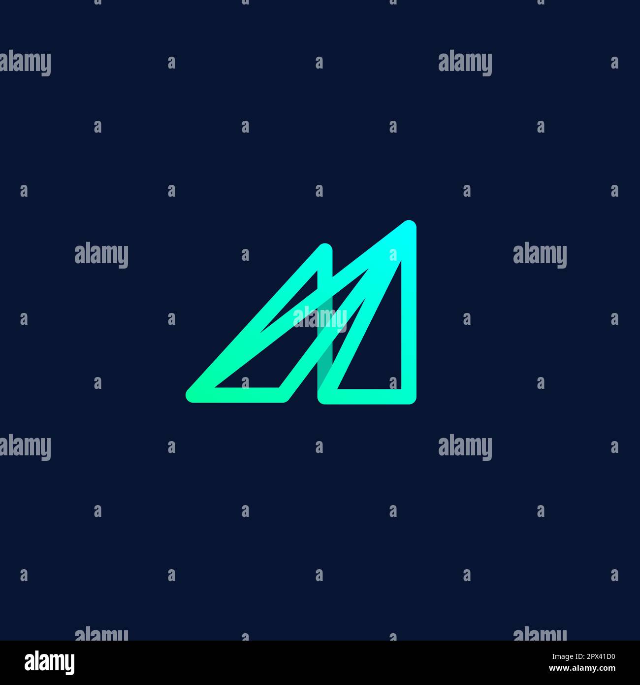 Abstract letter M logotype. Modern logo idea sign. Universal emblem ...