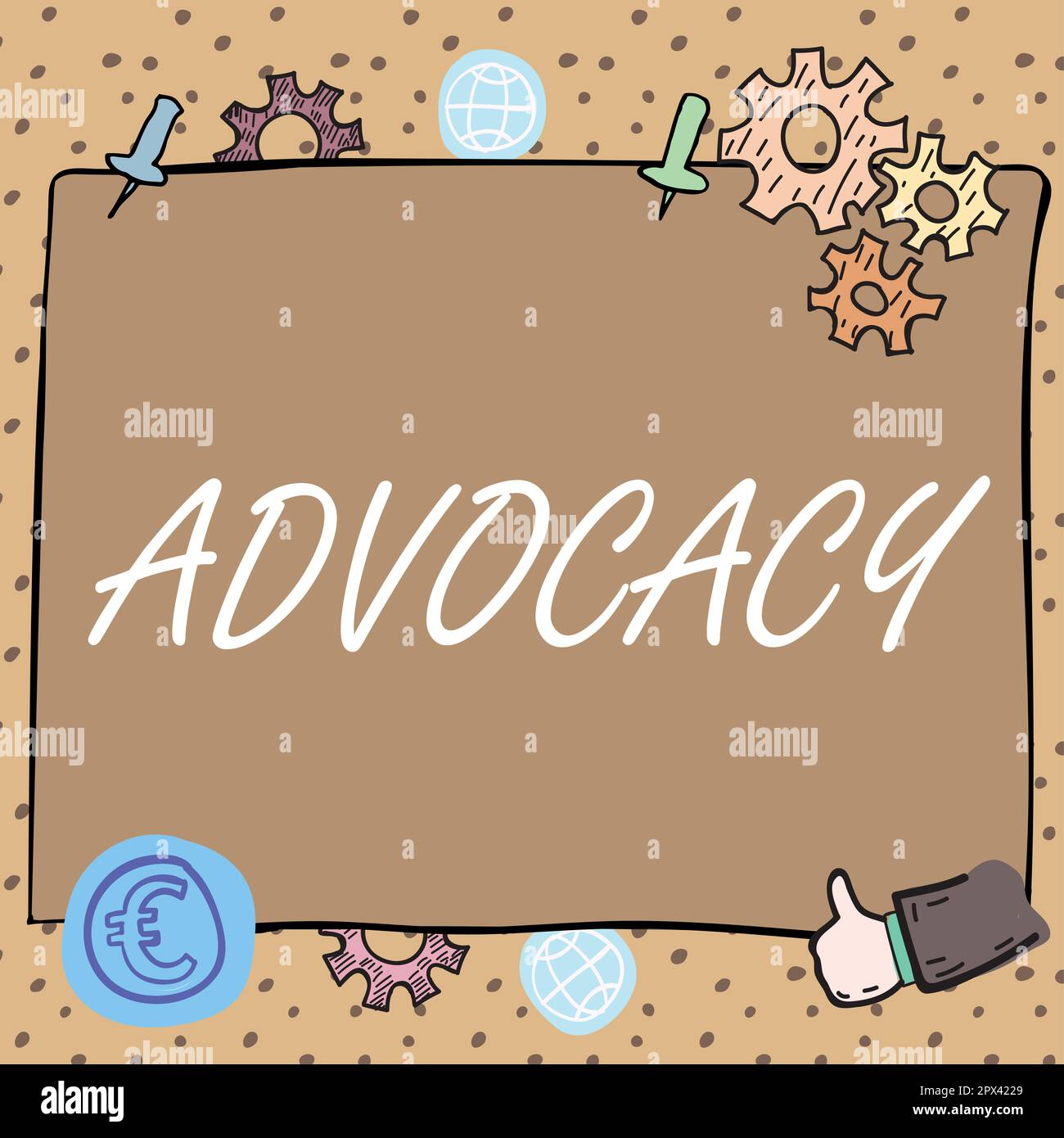 Text caption presenting Advocacy, Business showcase Profession of legal ...
