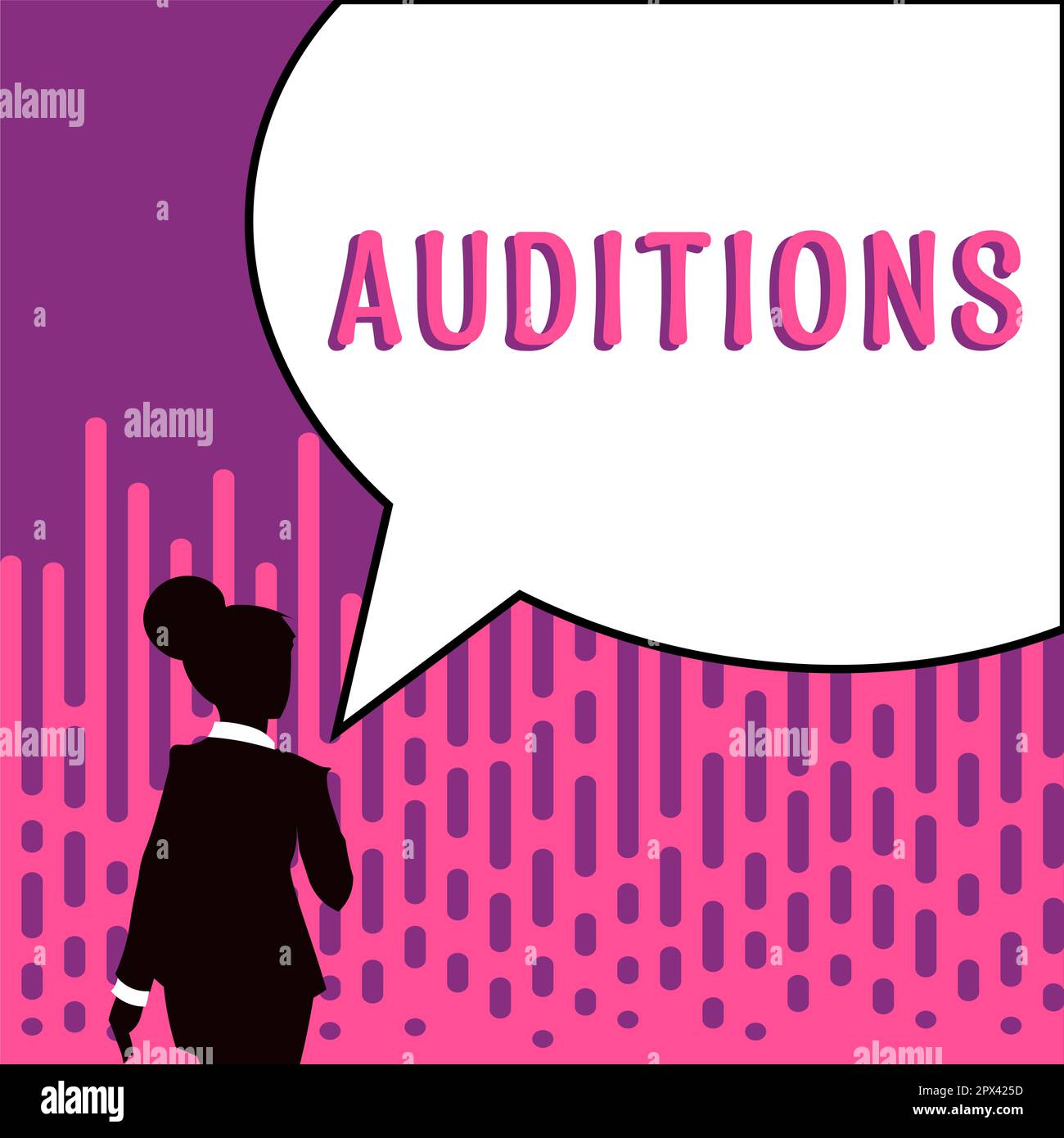 Inspiration showing sign Auditions, Word Written on a trial performance ...