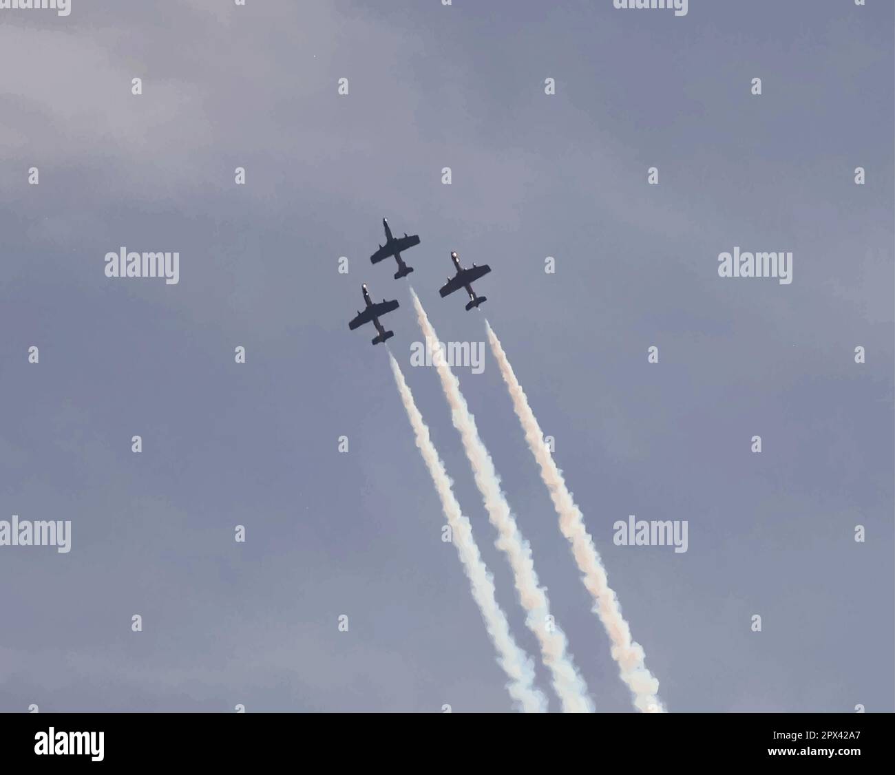 Aerobatic display at air show Stock Vector Images - Alamy