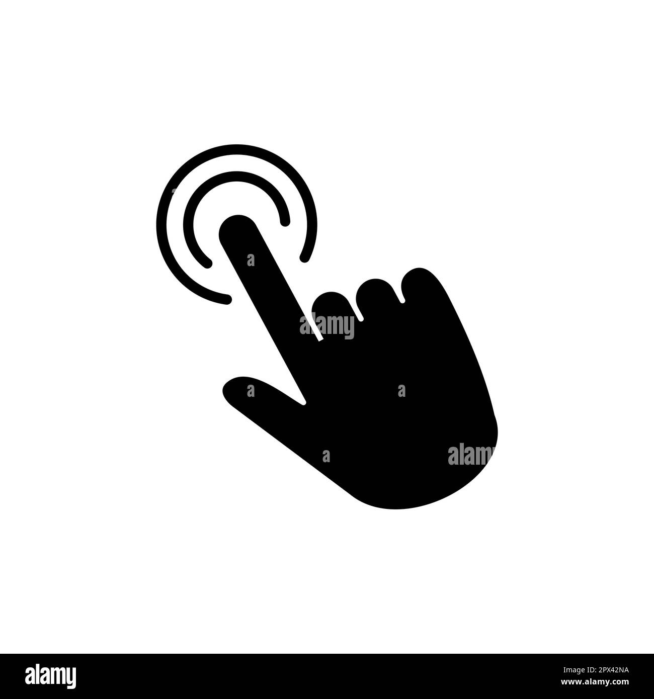 hand click icon vector. clicking finger icon. pointer icon Stock Vector ...