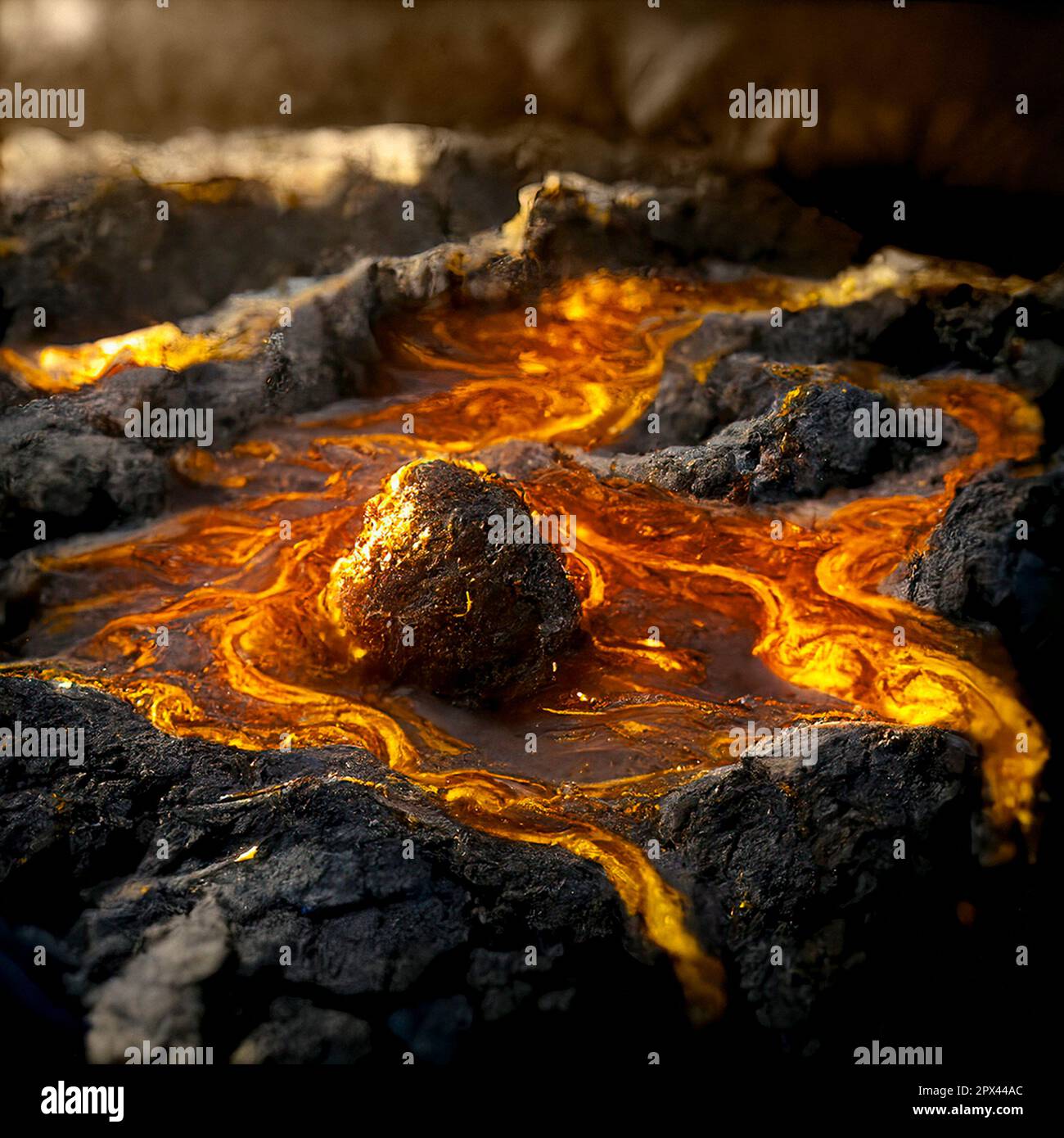 Hawaiian volcano hard lava hi-res stock photography and images - Alamy