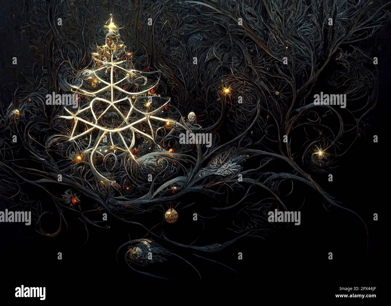 Christmas Decorations in Gothic Style Stock Photo - Alamy