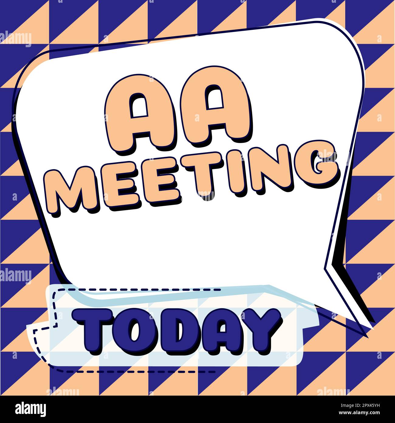 Sign displaying Aa Meeting, Conceptual photo gathering of alcohol ...