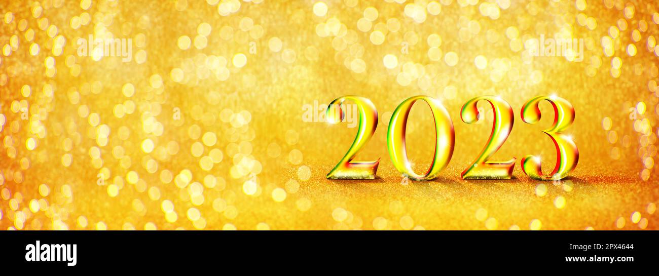 Creative design concept for the new year festival 2023. 3d illustration ...