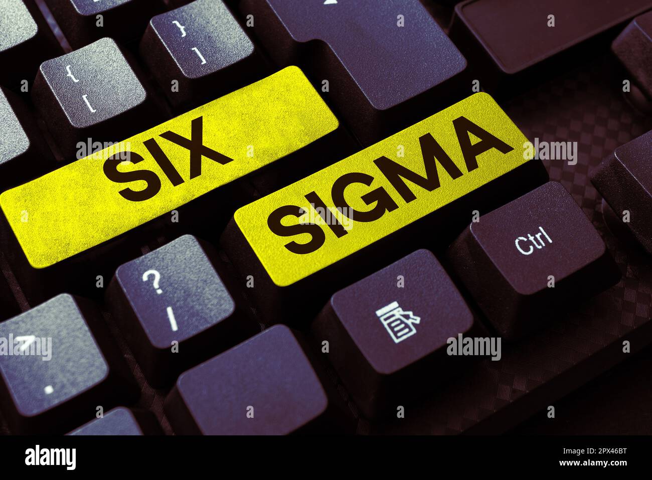 Text sign showing Six Sigma, Word Written on management techniques to ...