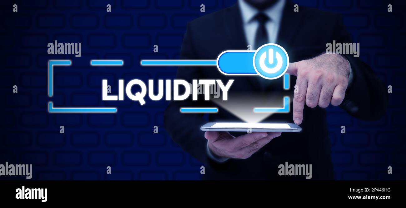 Handwriting text Liquidity, Business idea Cash and Bank Balances Market ...
