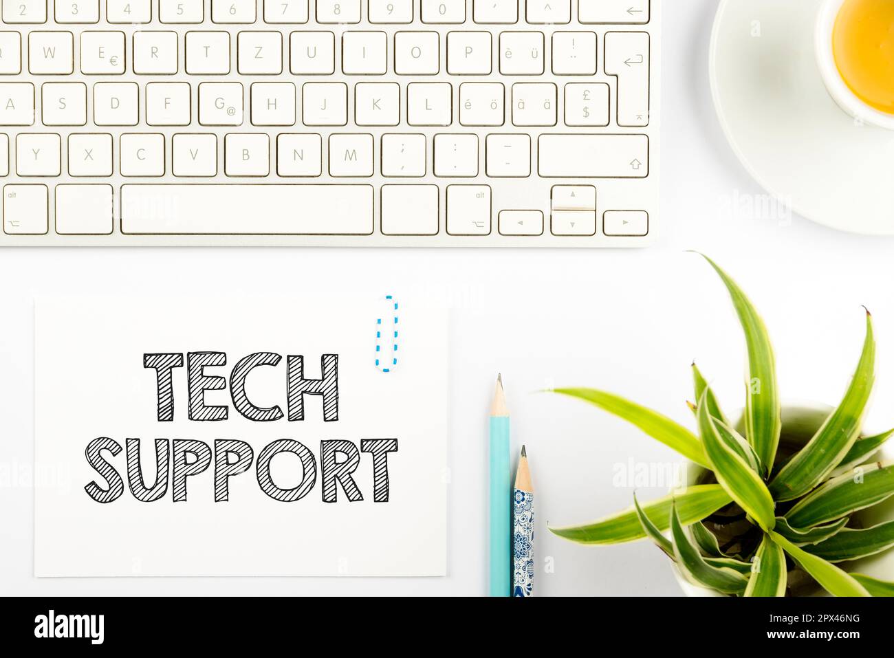 Text caption presenting Tech Support, Business approach Assisting individuals who are having ...