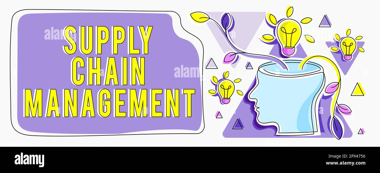 Inspiration showing sign Supply Chain Management, Word Written on ...