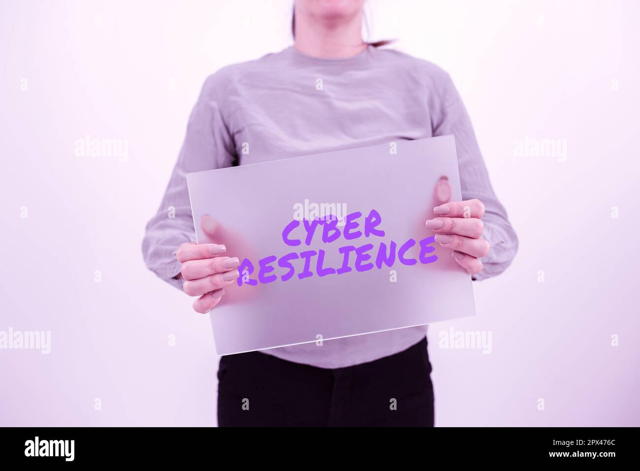 Hand writing sign Cyber Resilience, Word for measure of how well an ...
