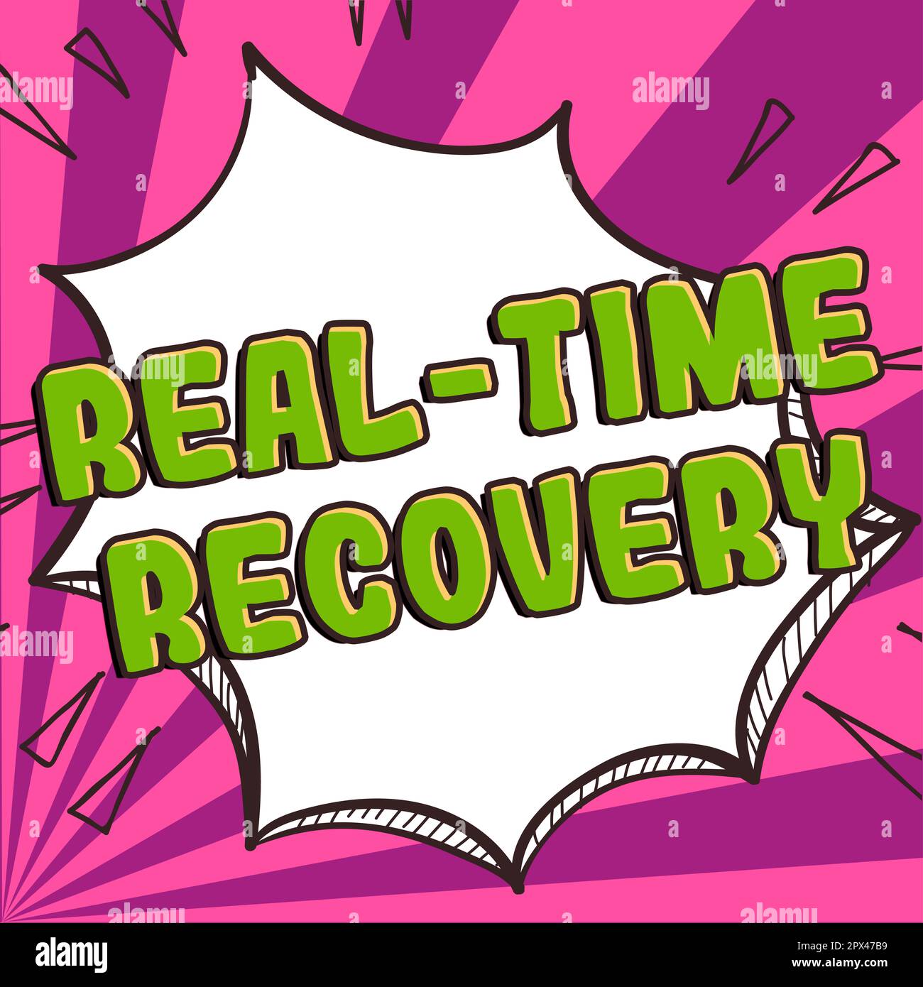 Conceptual display Real Time Recovery, Concept meaning maximum time ...