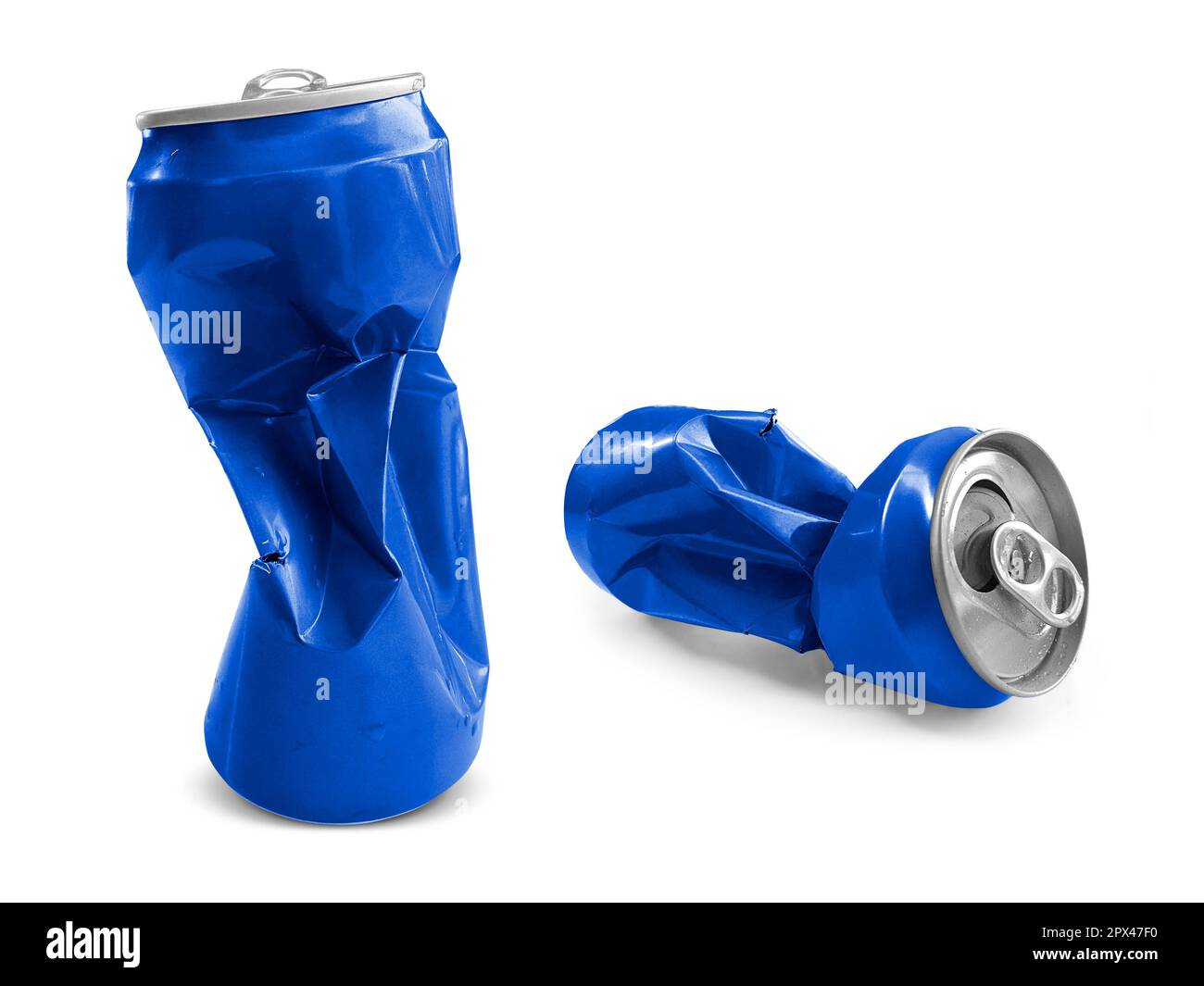 Compressed cans isolated on a white background Stock Photo - Alamy