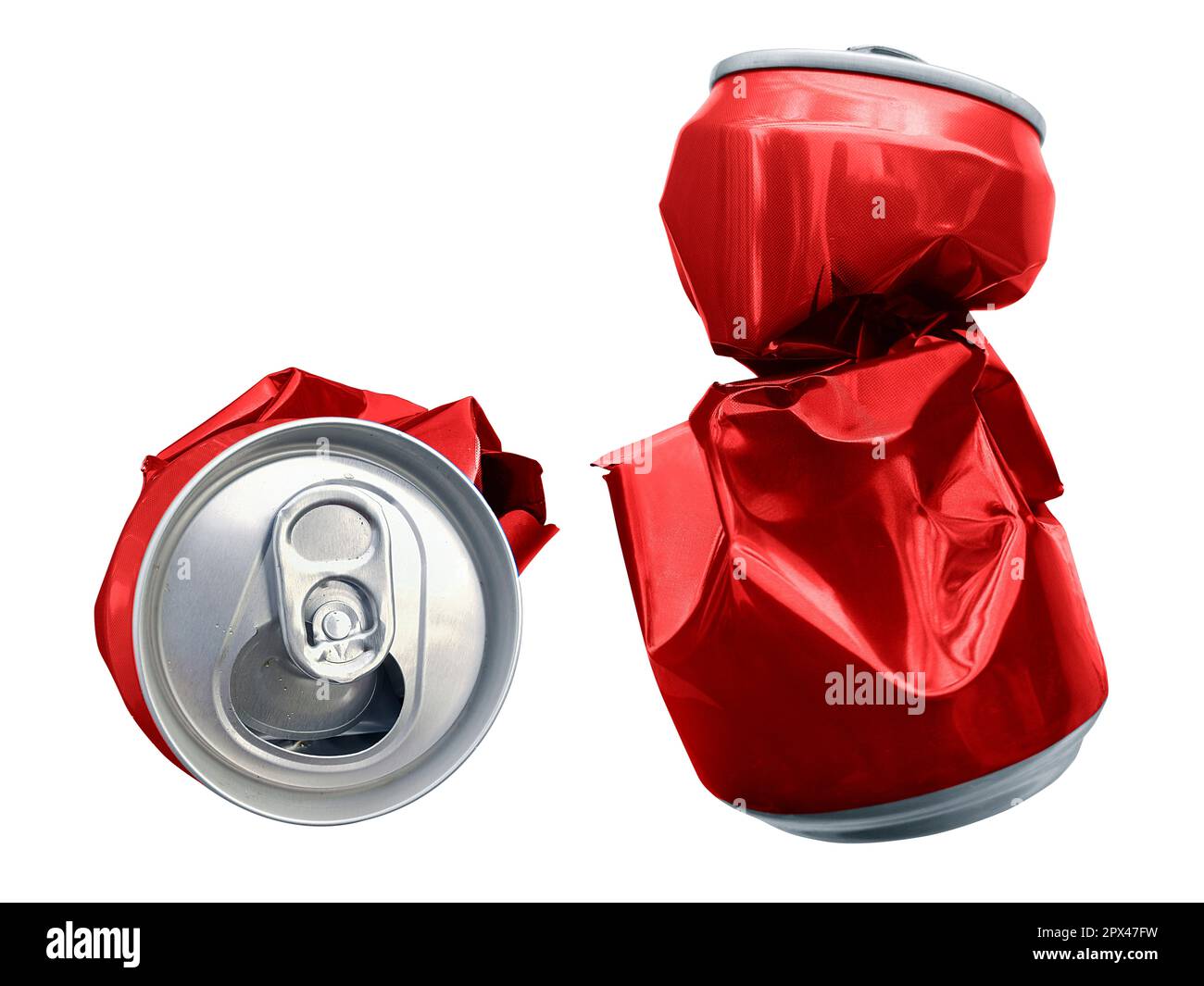 Compressed cans isolated on a white background Stock Photo - Alamy