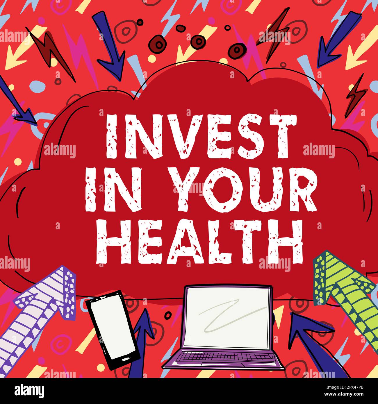 Sign displaying Invest In Your Health, Business showcase Live a Healthy ...