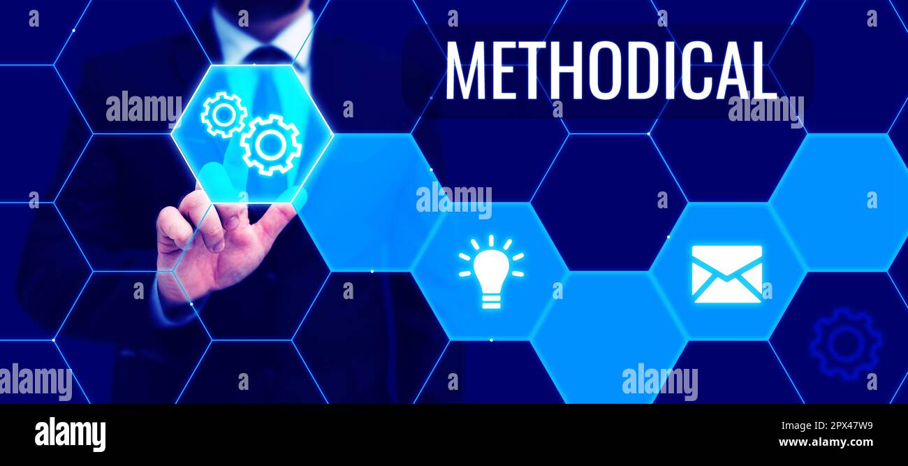 Inspiration showing sign Methodical, Word Written on System of Methods ...