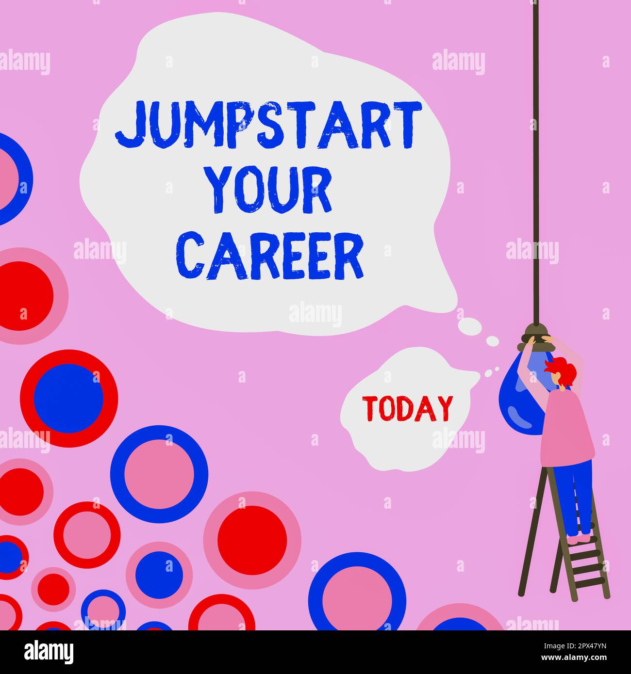 Writing displaying text Jumpstart Your Career, Business concept Make it ...