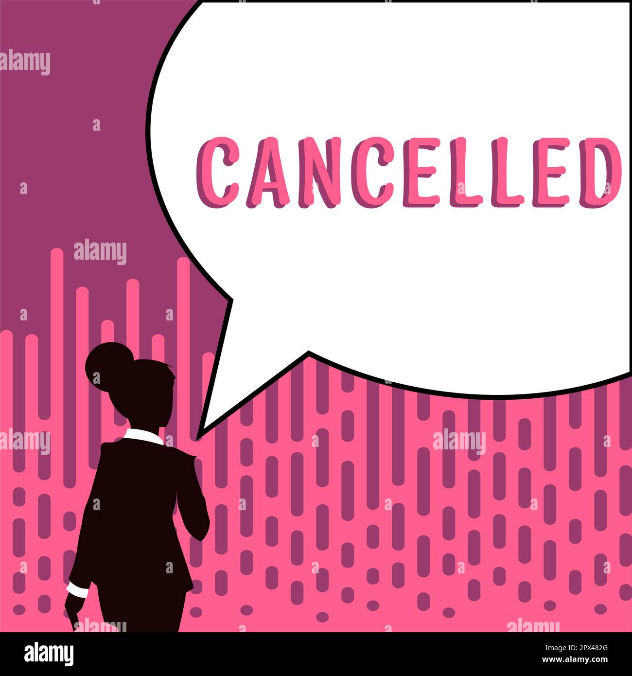 Hand writing sign Cancelled, Business concept decide or announce that ...