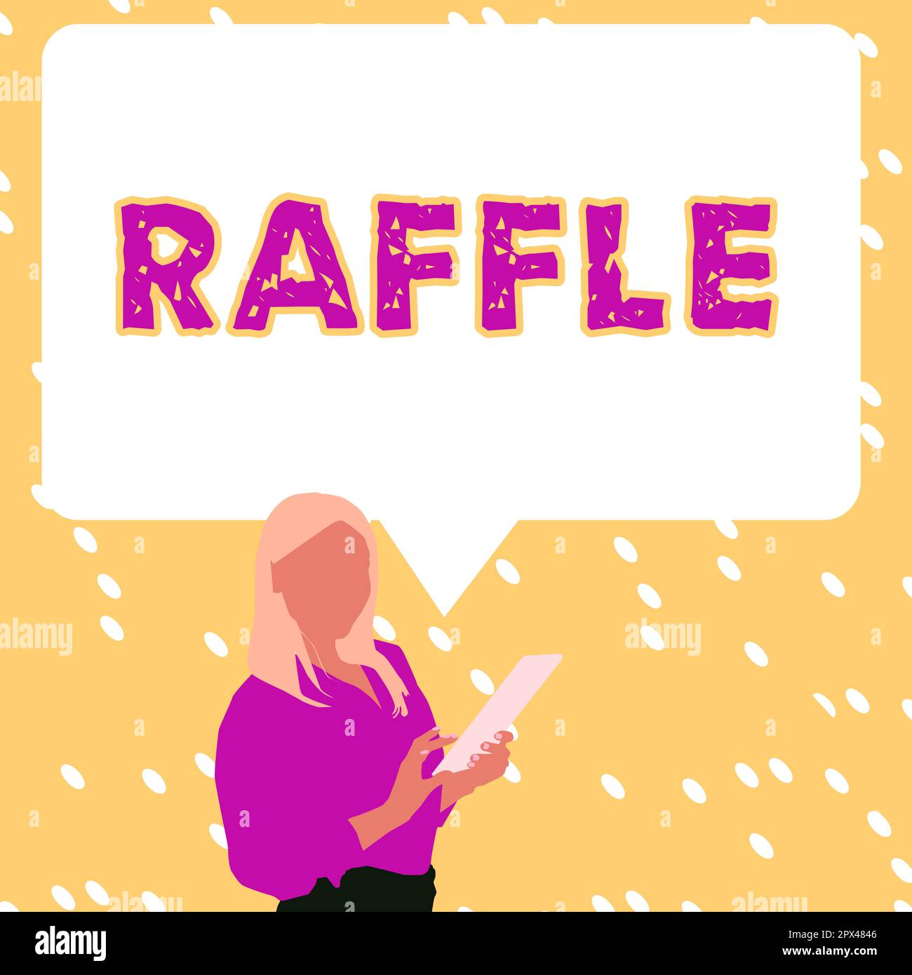 Handwriting text Raffle, Business idea means of raising money by ...