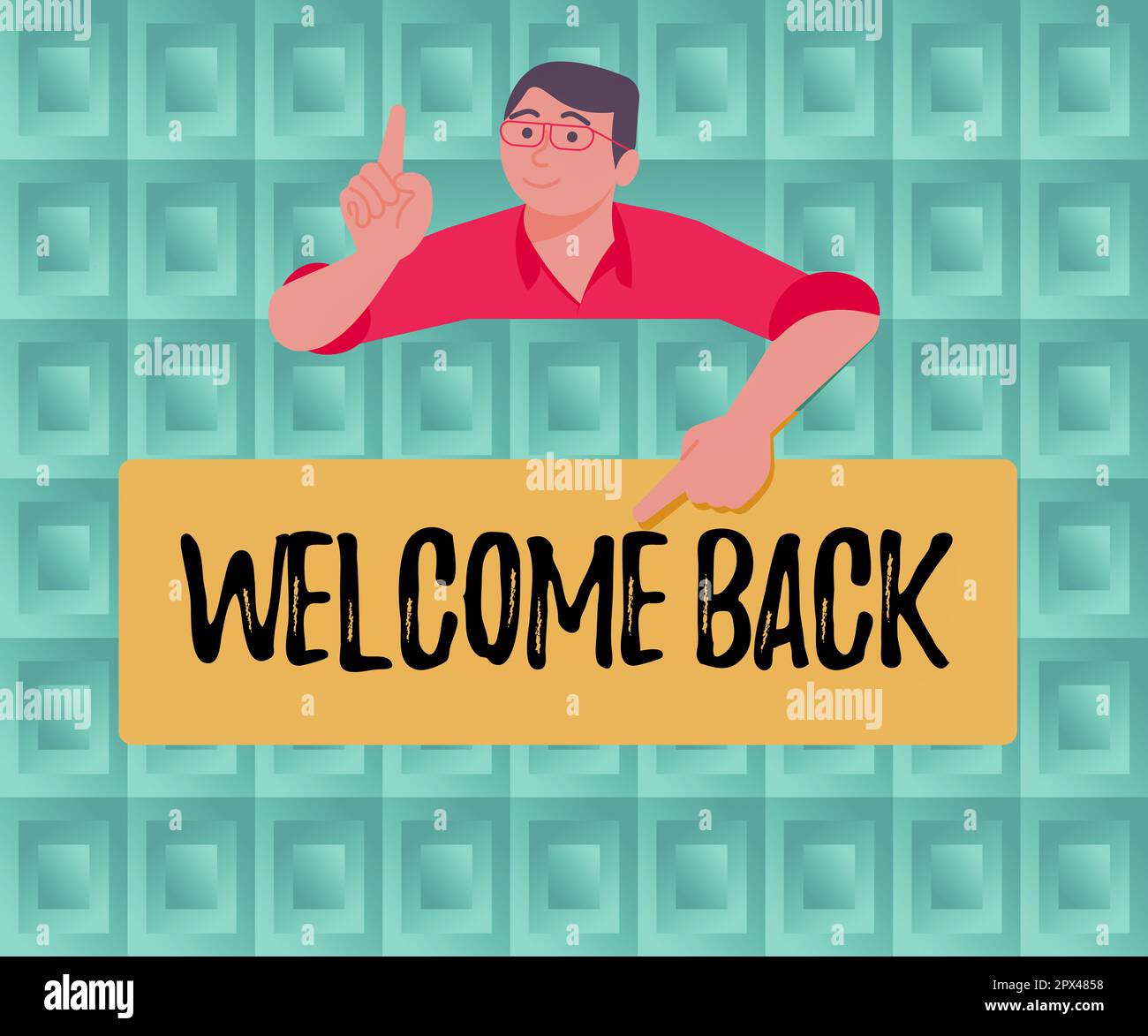 Text caption presenting Welcome Back, Concept meaning Warm Greetings ...