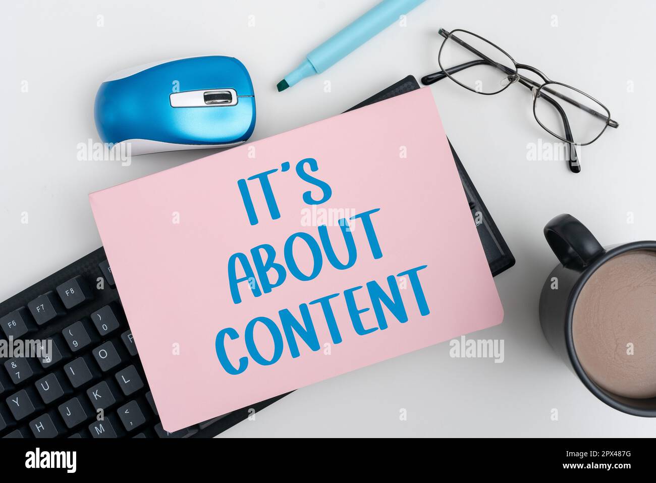 Text caption presenting It's About Content, Business overview crucial ...