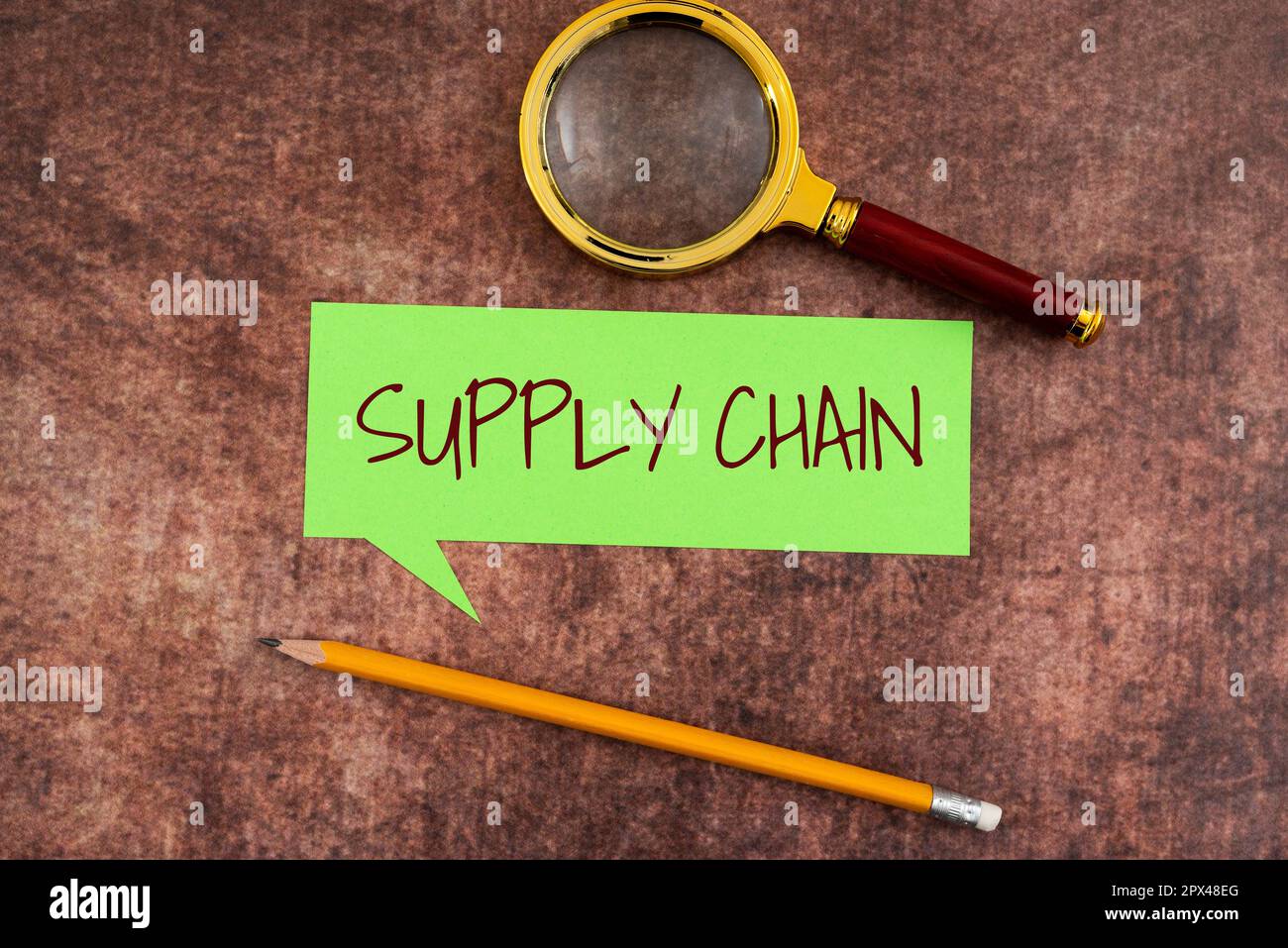 Text Caption Presenting Supply Chain Conceptual Photo System Of Organization And Processes From