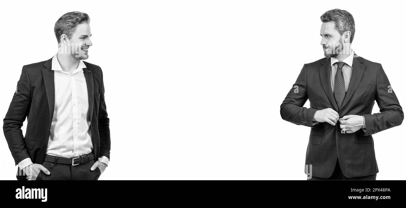two businessmen in suit. business success. confident business partners ...