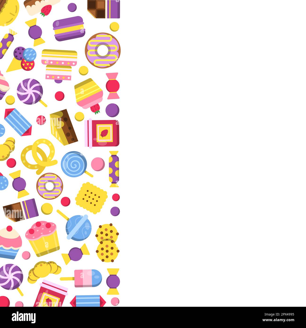 Sweets background. chocolate sweets lollipops cakes ice cream picture ...